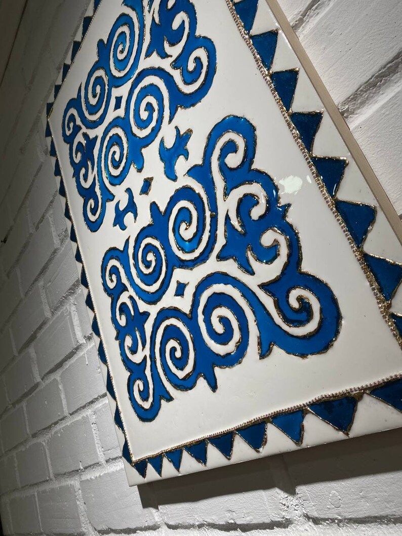 Middle Eastern Art, Kyrgyz Asian Art. Oriental Abstract Pattern Art ...