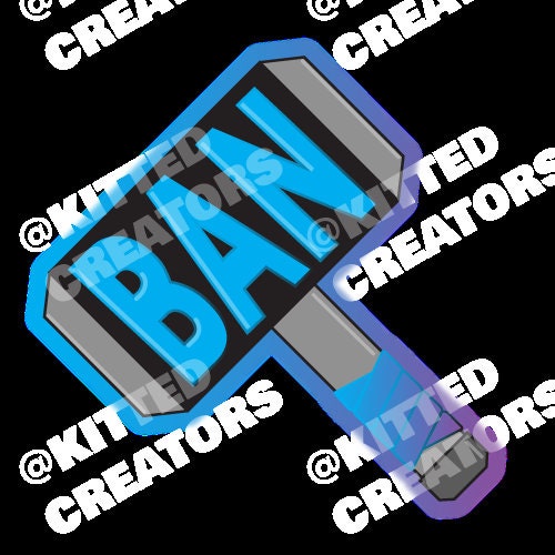 Ban Hammer Animated Emote twitch - Etsy