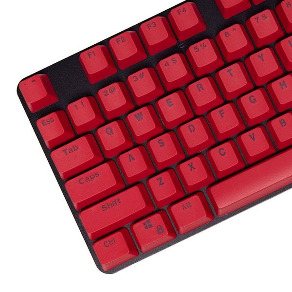 Pbt Black and Red Keycaps - Etsy