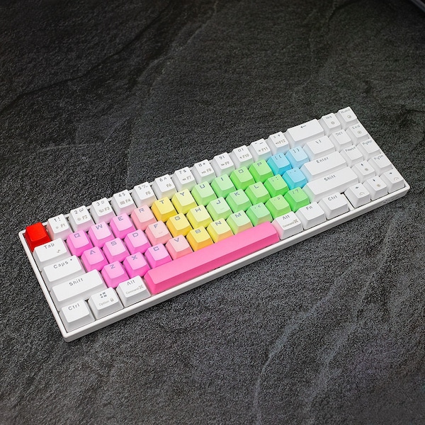 Rainbow Pom Keycaps - Etsy