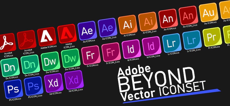 Adobe Adobe Icons SVG Adobe Icons PNG Adobe ICO Adobe - Etsy