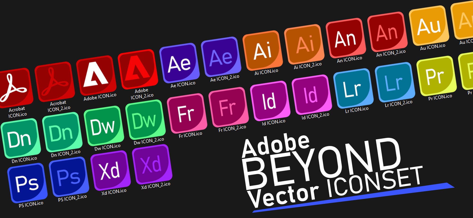 Adobe Adobe Icons SVG Adobe Icons PNG Adobe ICO Adobe - Etsy