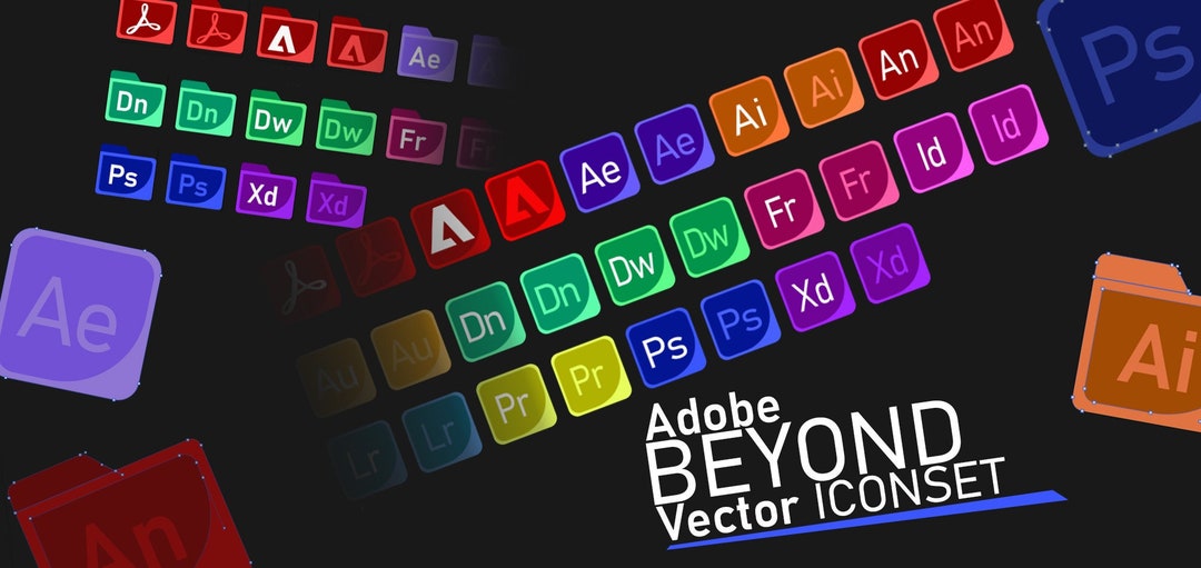 Adobe Adobe Icons SVG Adobe Icons PNG Adobe ICO Adobe - Etsy