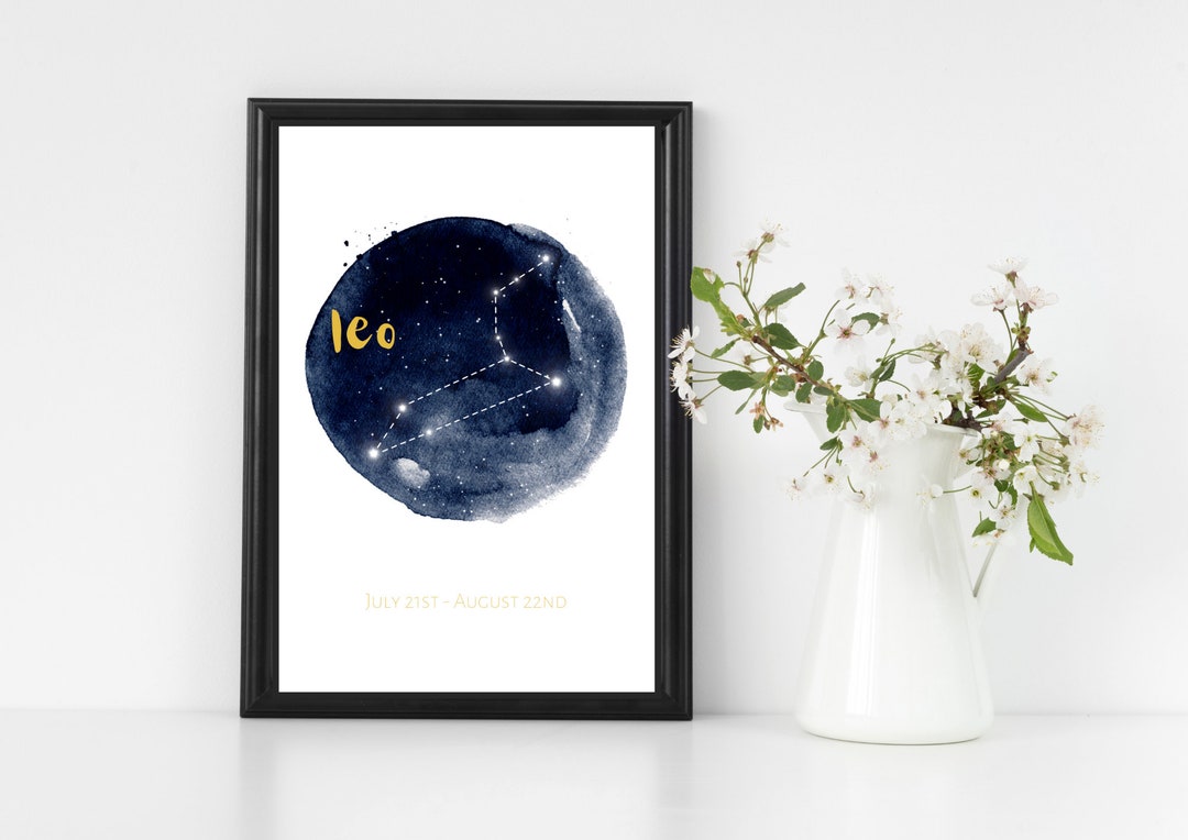 Zodiac Print, Starsigns, Stars Alignment, Wall Art, Home Prints, Leo - Etsy