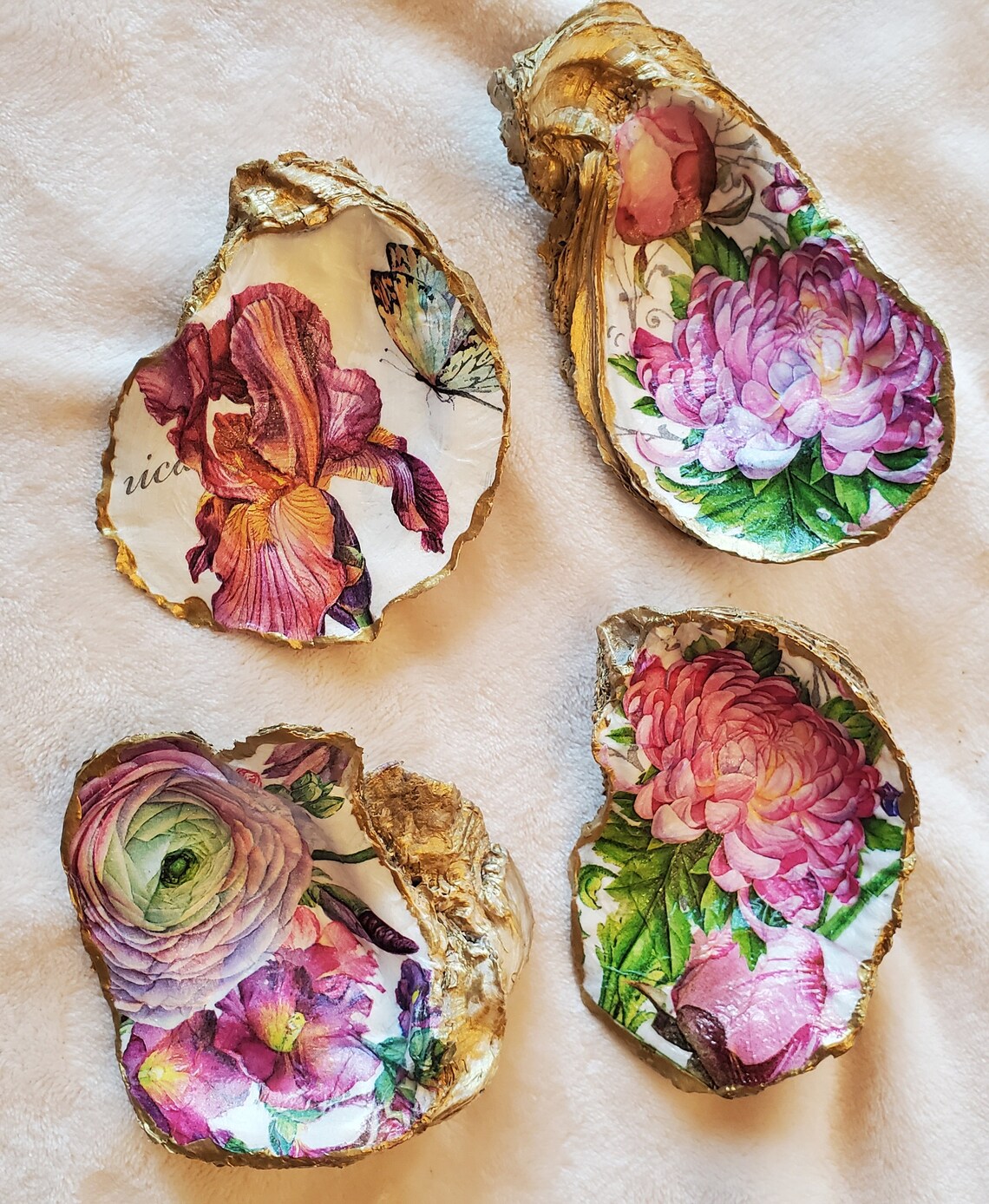Large Decoupage Shells - Etsy