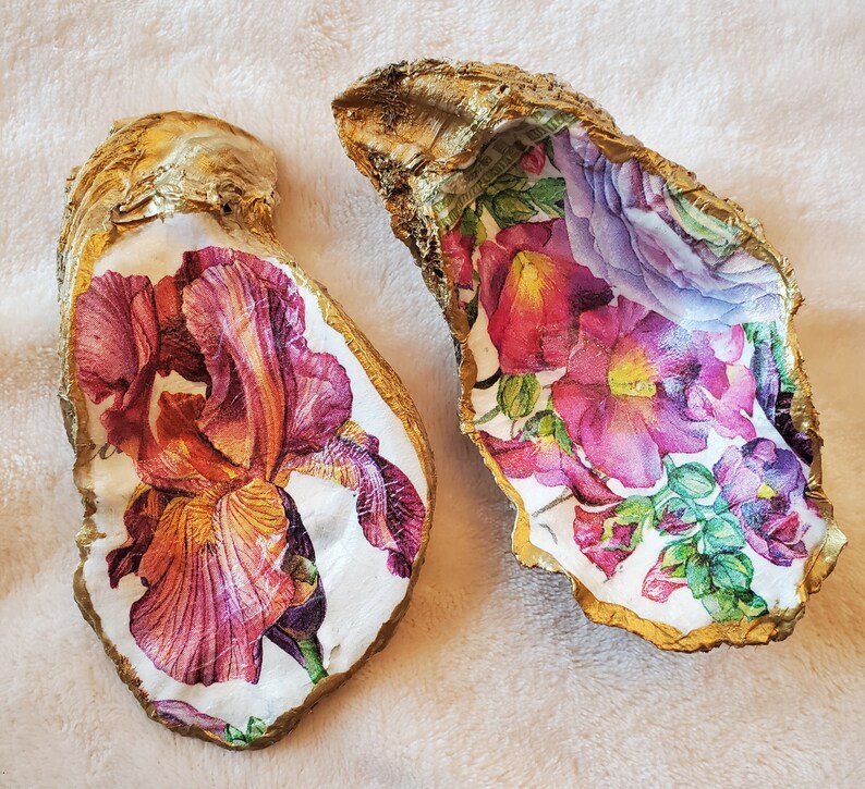 Large Decoupage Shells - Etsy