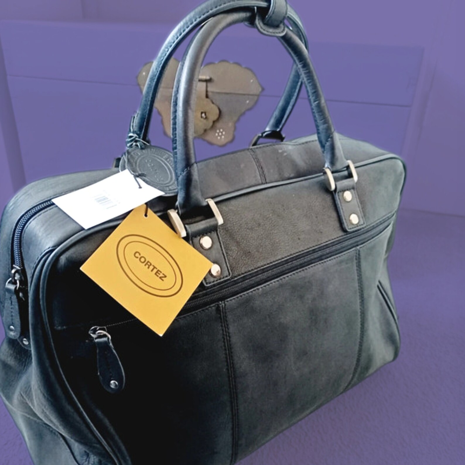 Handcrafted Colombian Leather Holdall Bag, Unisex Travel Style - Etsy