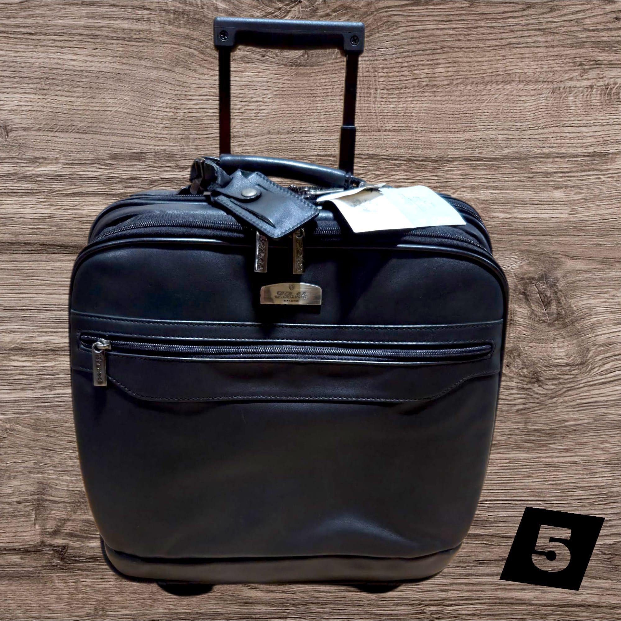 Italy Genuine Leather Business Case Trolley Bag Briefcase Expandable ...