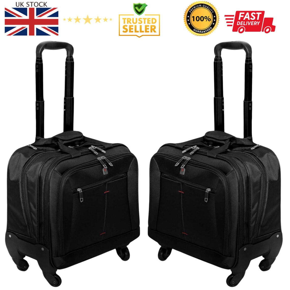 Tassia Roller Bag-wheeled Laptop Bag-black Hand Luggage Case-business ...