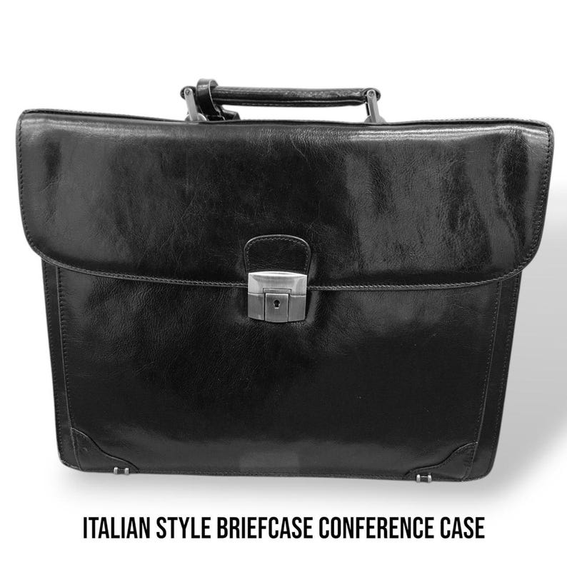 Handcrafted Italian Leather Briefcase: 15.6 Laptop Business Bag - Etsy