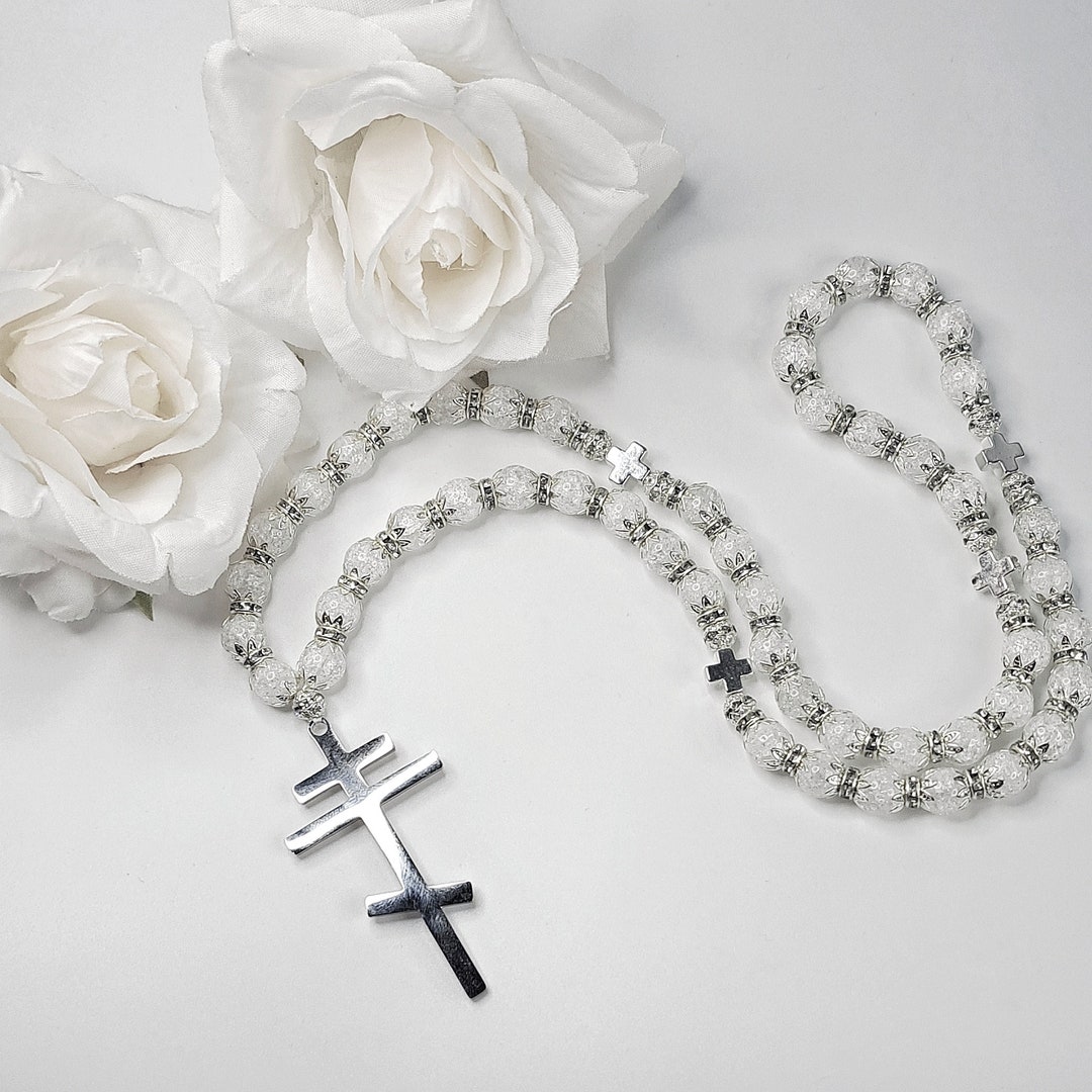 Glass Orthodox Prayer Rope, Prayer Rope With 50 Beads Knots Komboskini ...