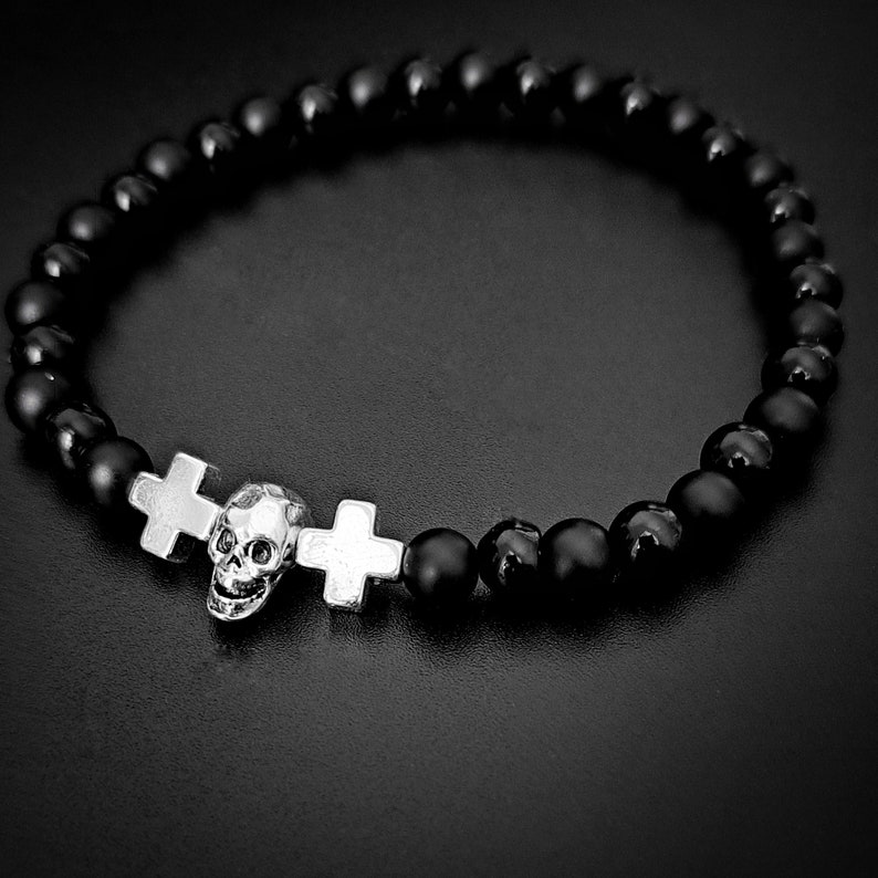 Orthodox Prayer Rope With Skulls Wearable, Silver and Black, 33 Knots ...