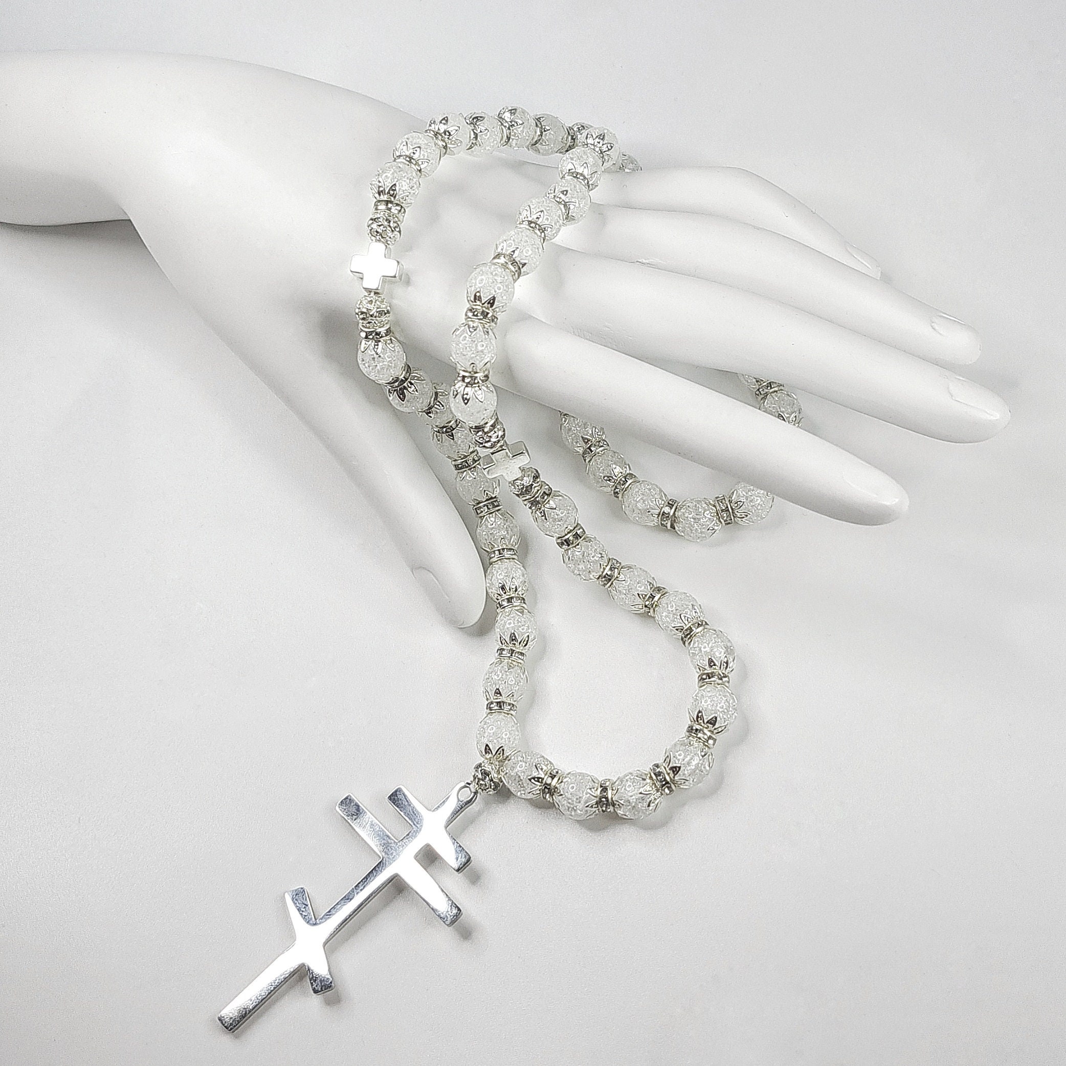 Glass Orthodox Prayer Rope, Prayer Rope With 50 Beads Knots Komboskini ...