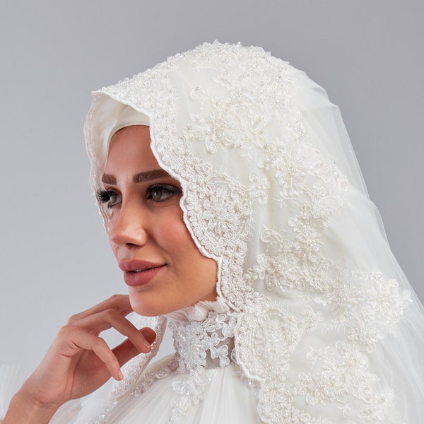 Bridal Hijab - Etsy