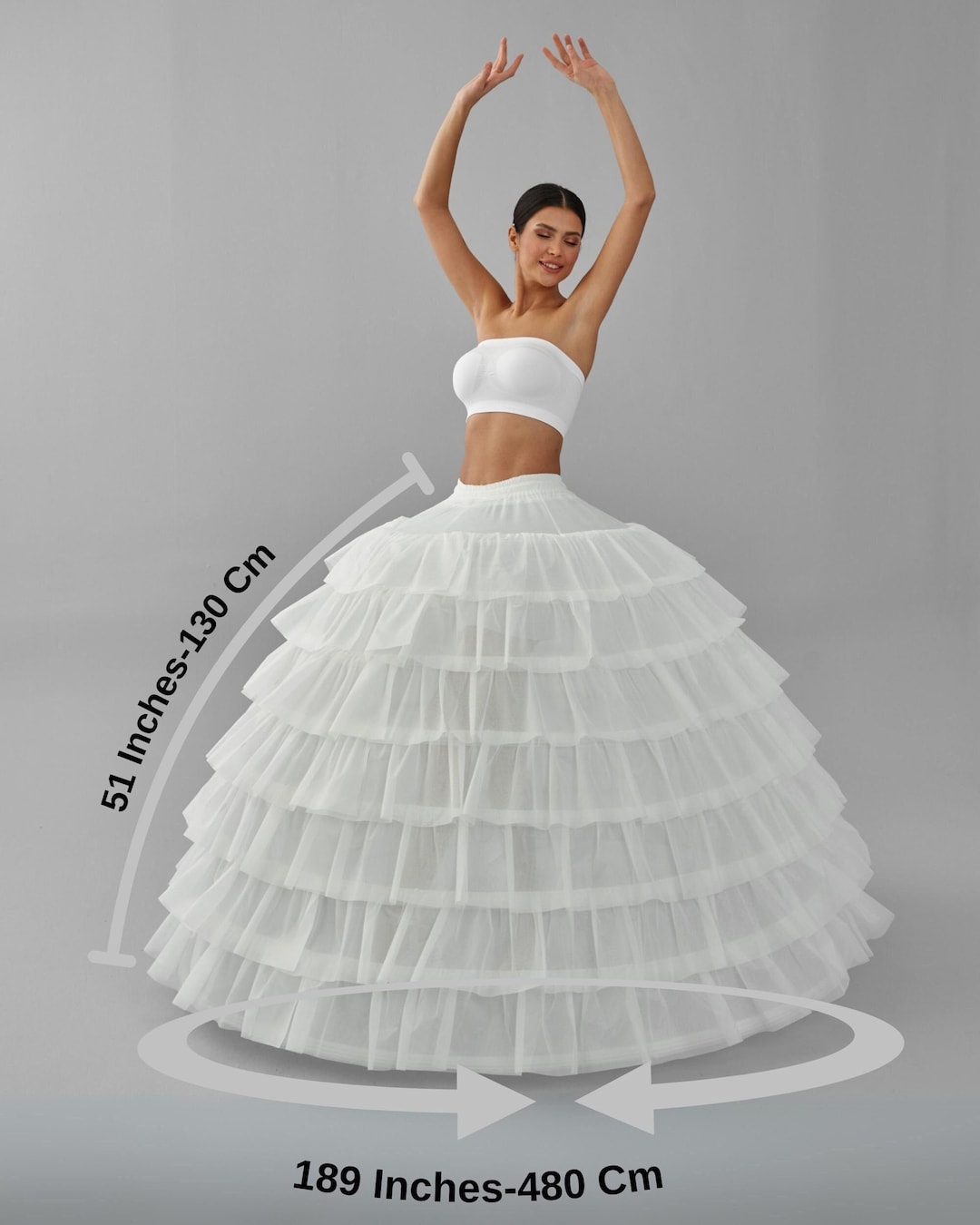 Women's Hoop Petticoat, Wedding Dress Underskirt, Ball Gown Crinoline ...