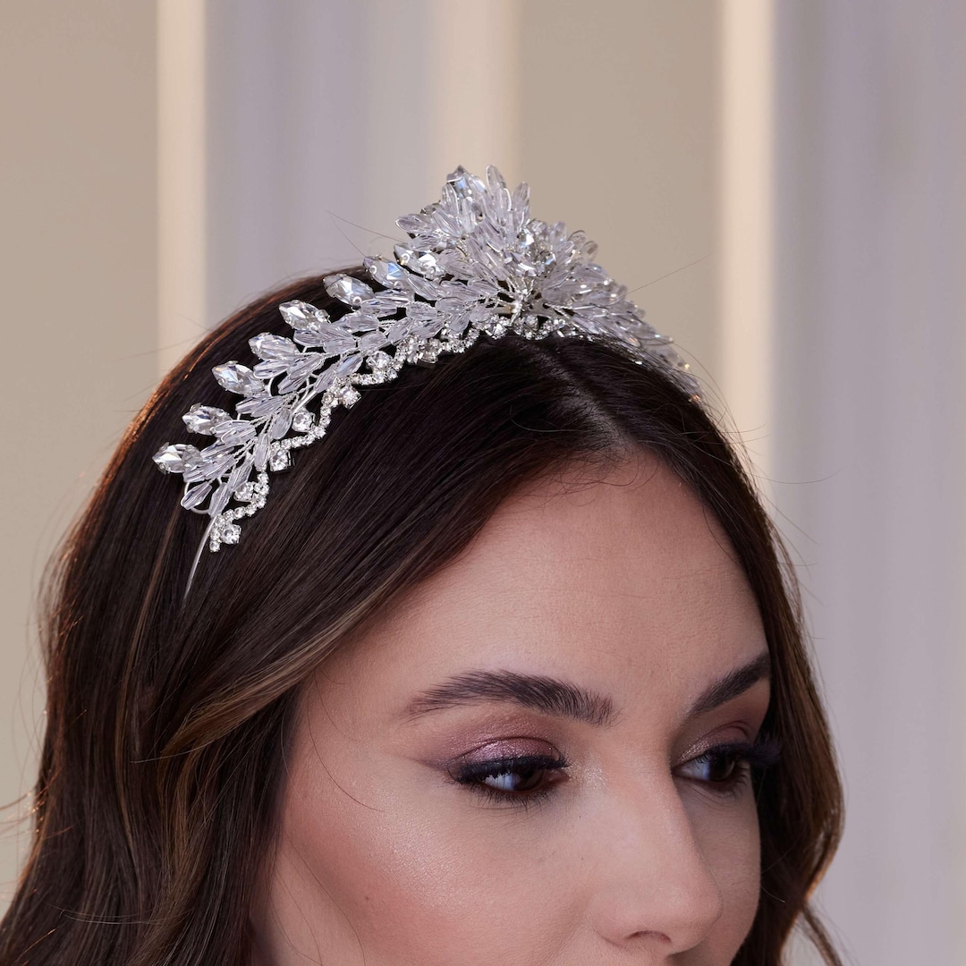 Crystal Stone Tiara -elegant Wedding Hair Jewelry for Brides - Etsy