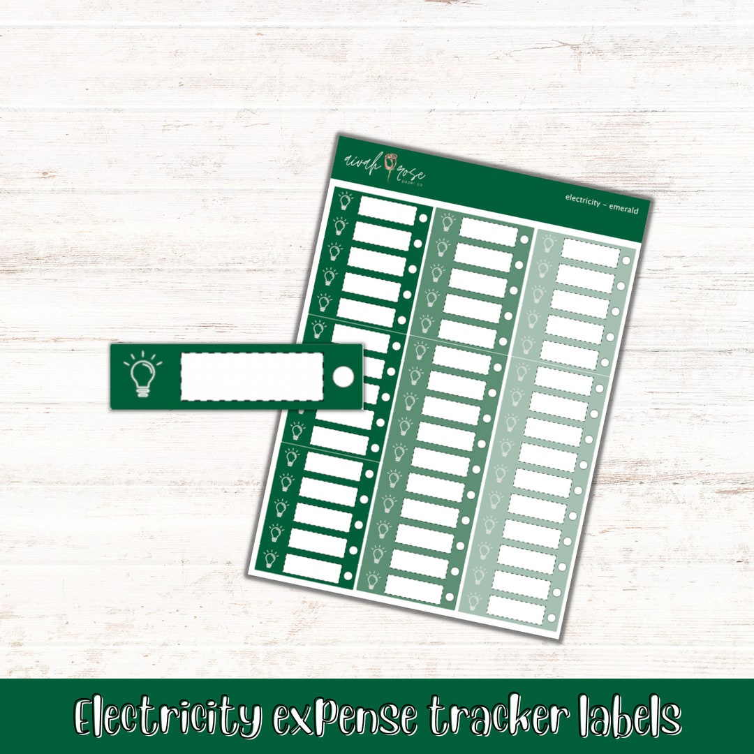 Electricity Bill Due Sticker, Bill Expense Tracker Label, Bill Due ...