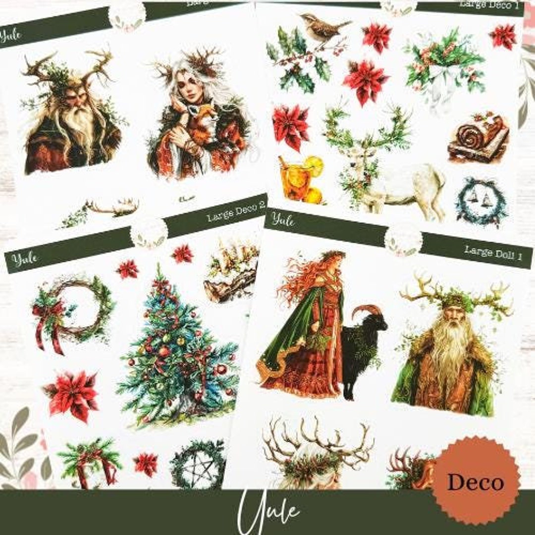 Celtic Witch Stickers, Yule Deco Stickers, Wiccan Stickers, Witchy ...