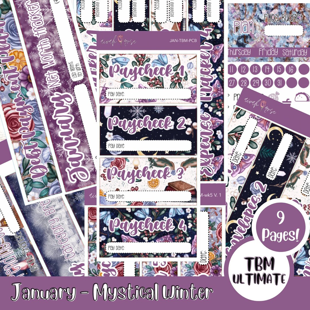 January Ultimate TBM Monthly Budget Kit TBM Budget Kit - Etsy