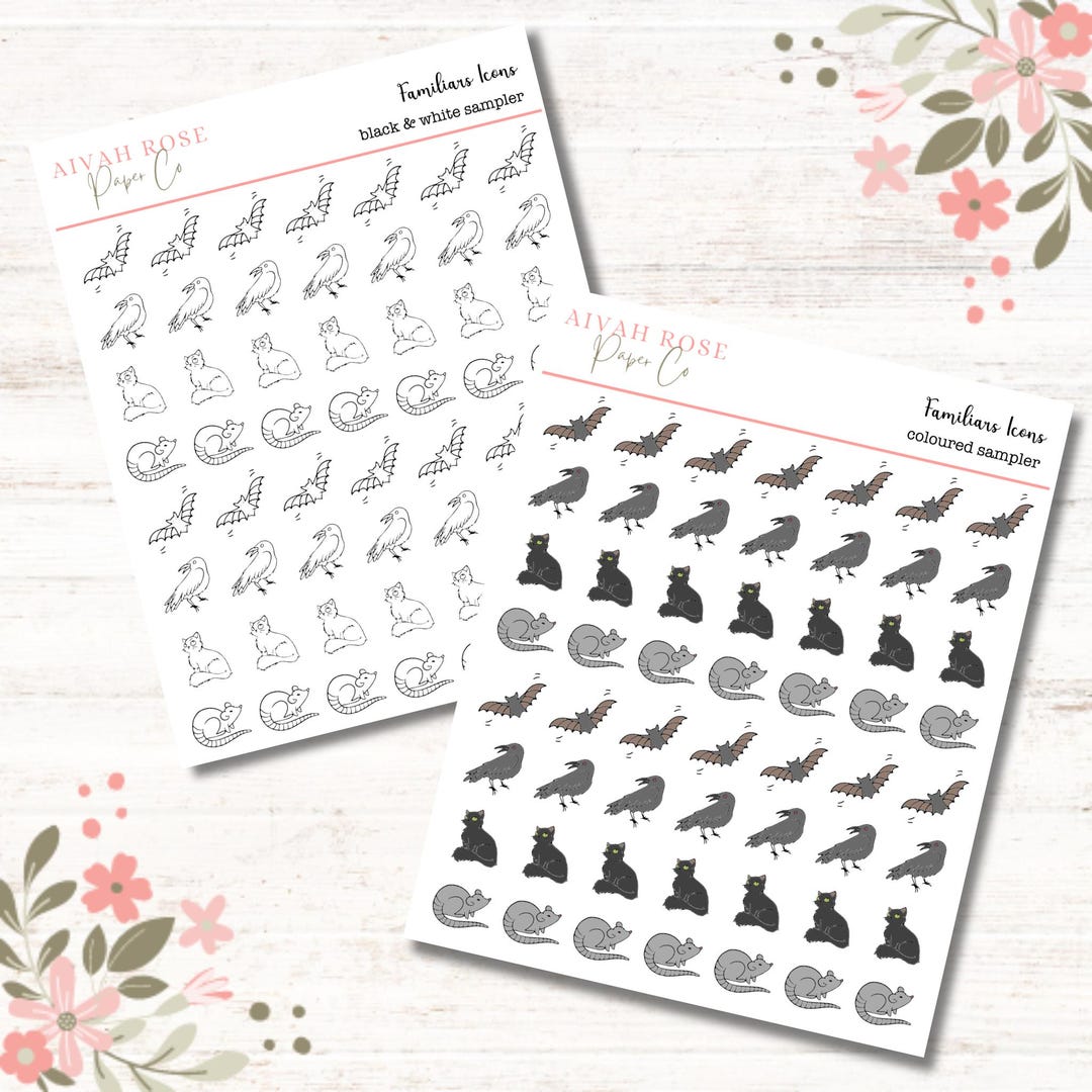 Witchy Icon Planner Stickers, Icon Planner Stickers, Witch Planner ...