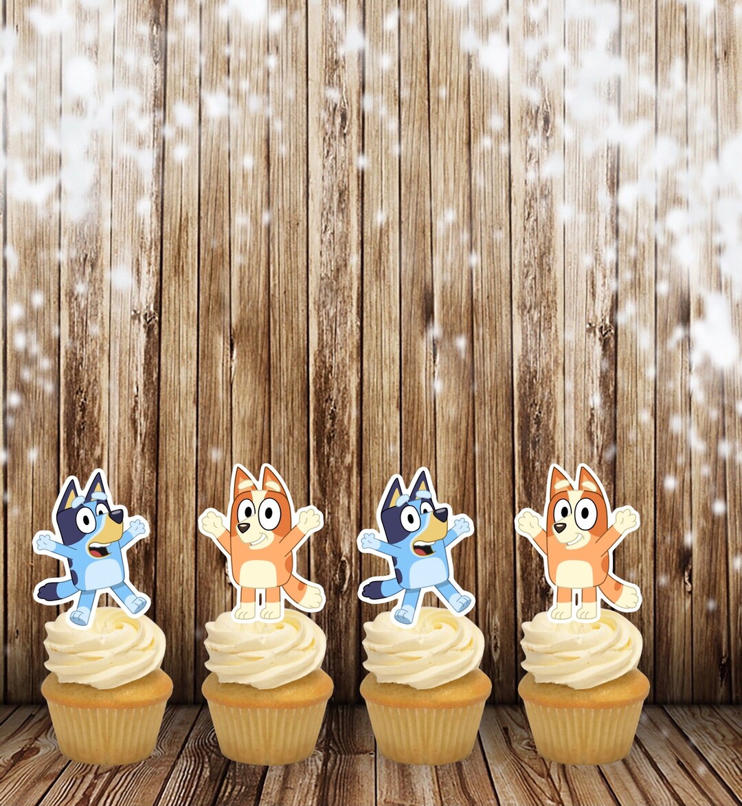 Bluey & Bingo Cupcake Toppers 12 - Etsy México