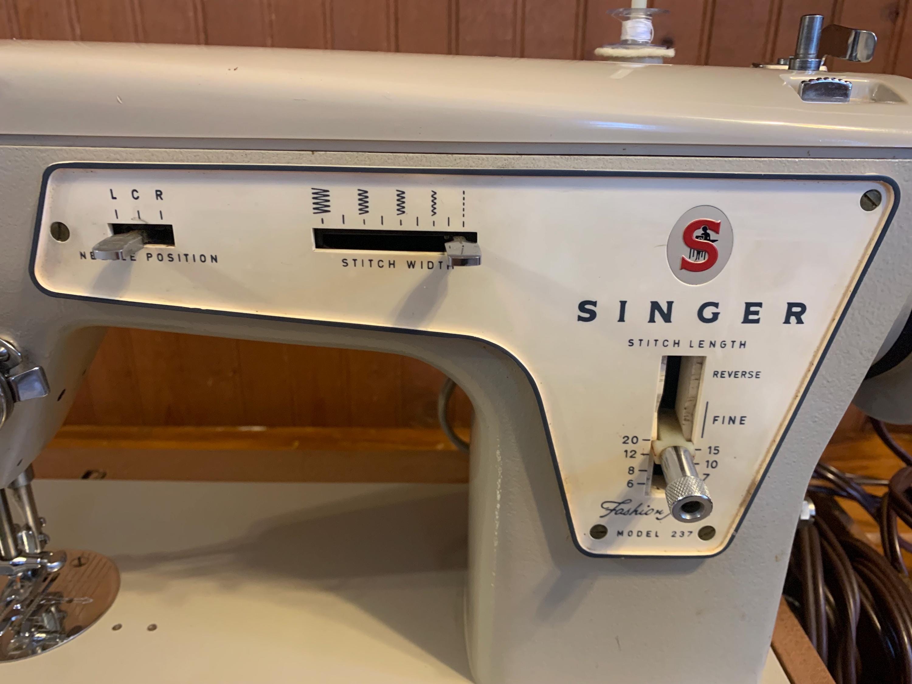 Vintage Singer Fashion Mate 237 Sewing Machine: Heavy Duty, Zigzag ...