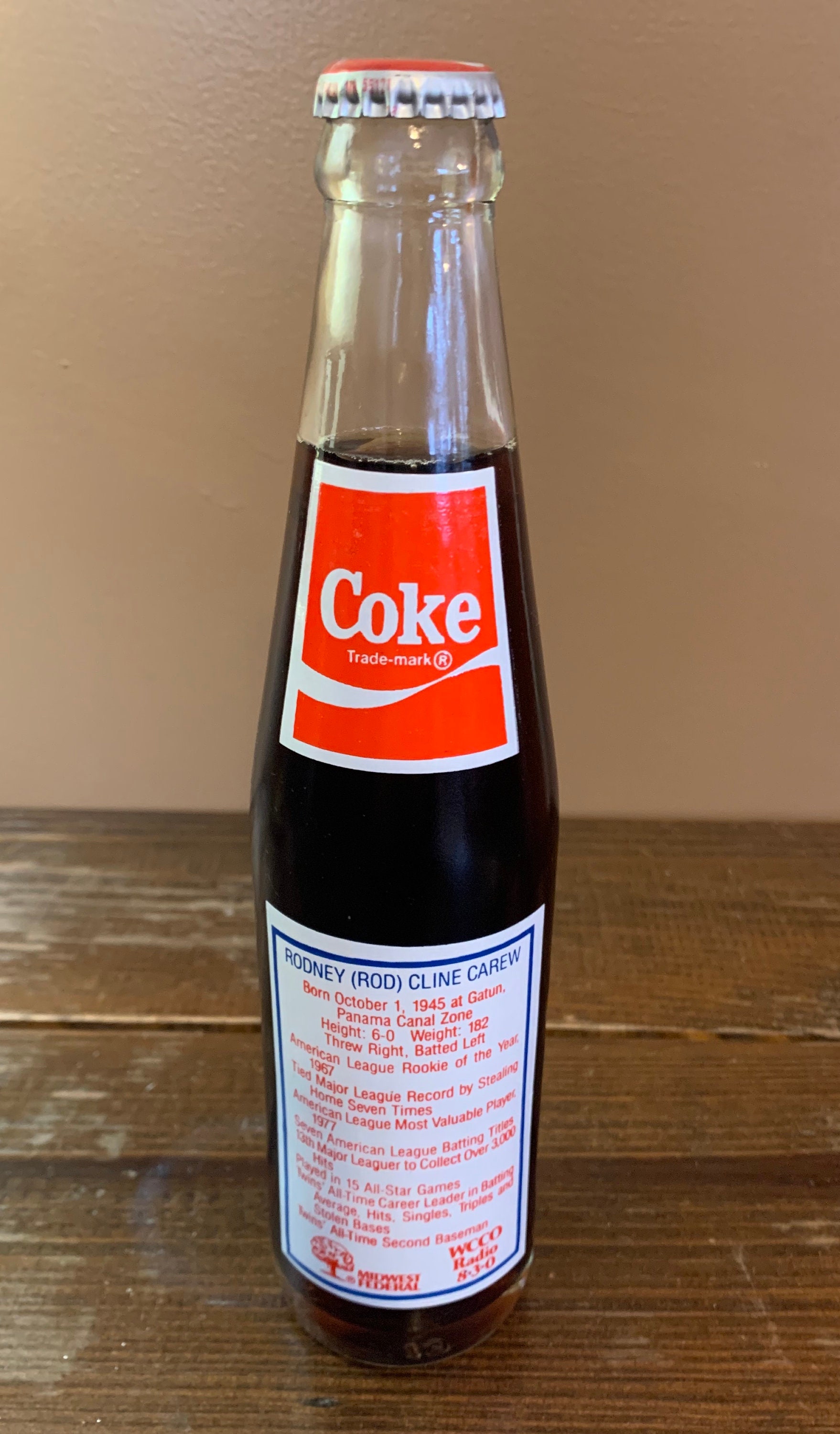 Rod Carew (minnesota Twins) 1987 Coca Cola Bottle - Etsy