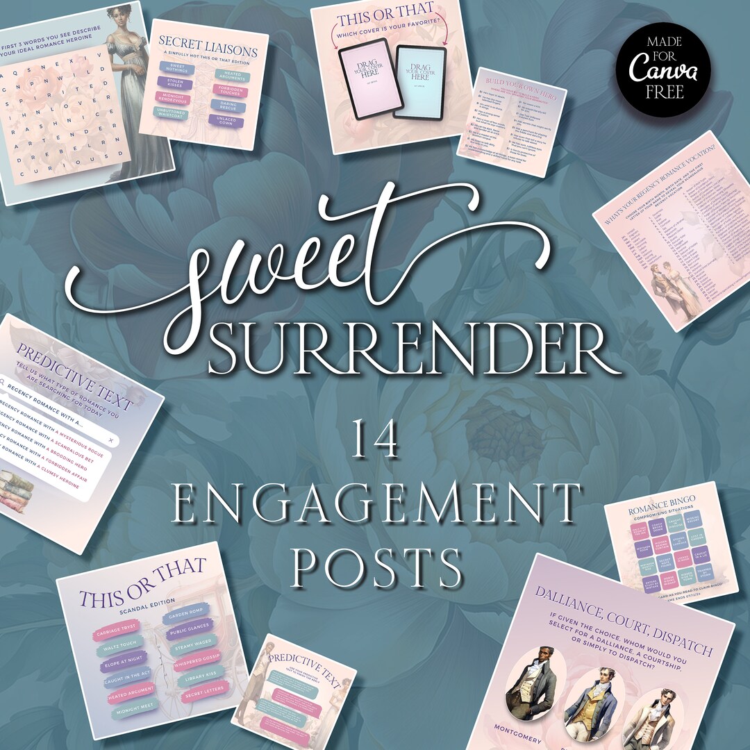 Sweet Surrender: Regency Romance Engagement Posts for Author Takeovers ...