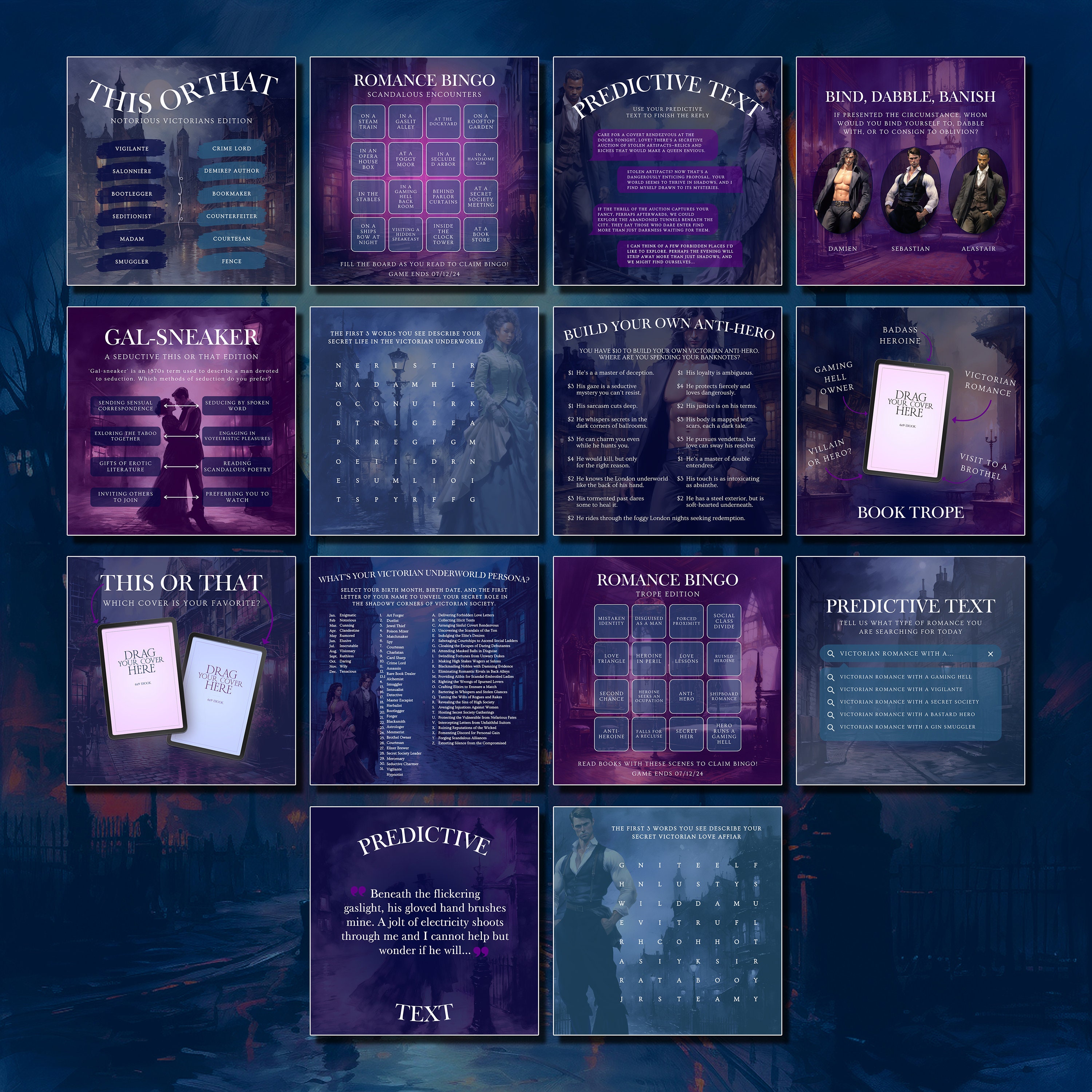 Grit & Gaslight: Victorian Romance Engagement Posts for Author ...