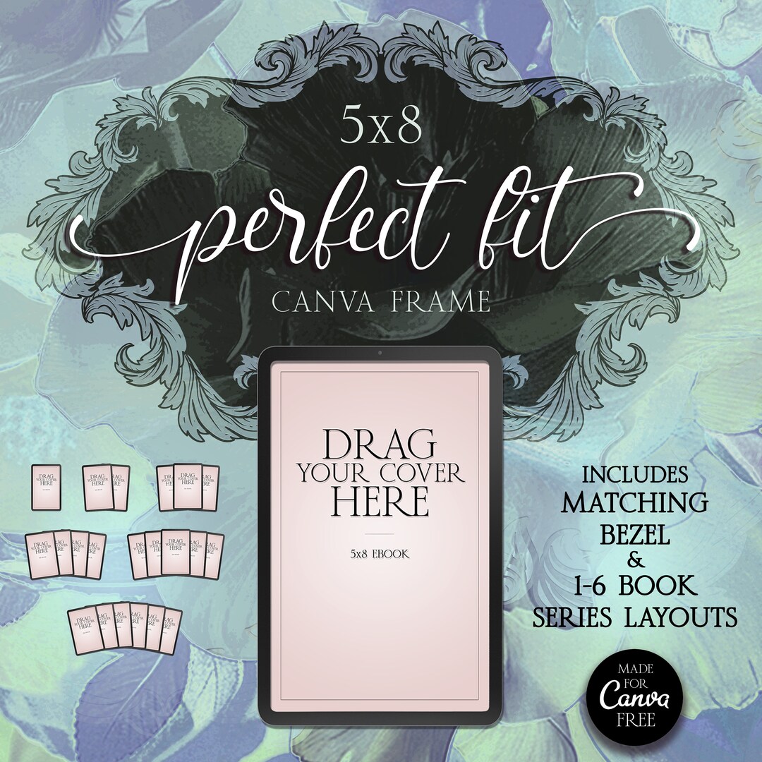 Perfect Fit 5x8 Ebook Custom Canva Frame for Authors - 3D Mockups ...