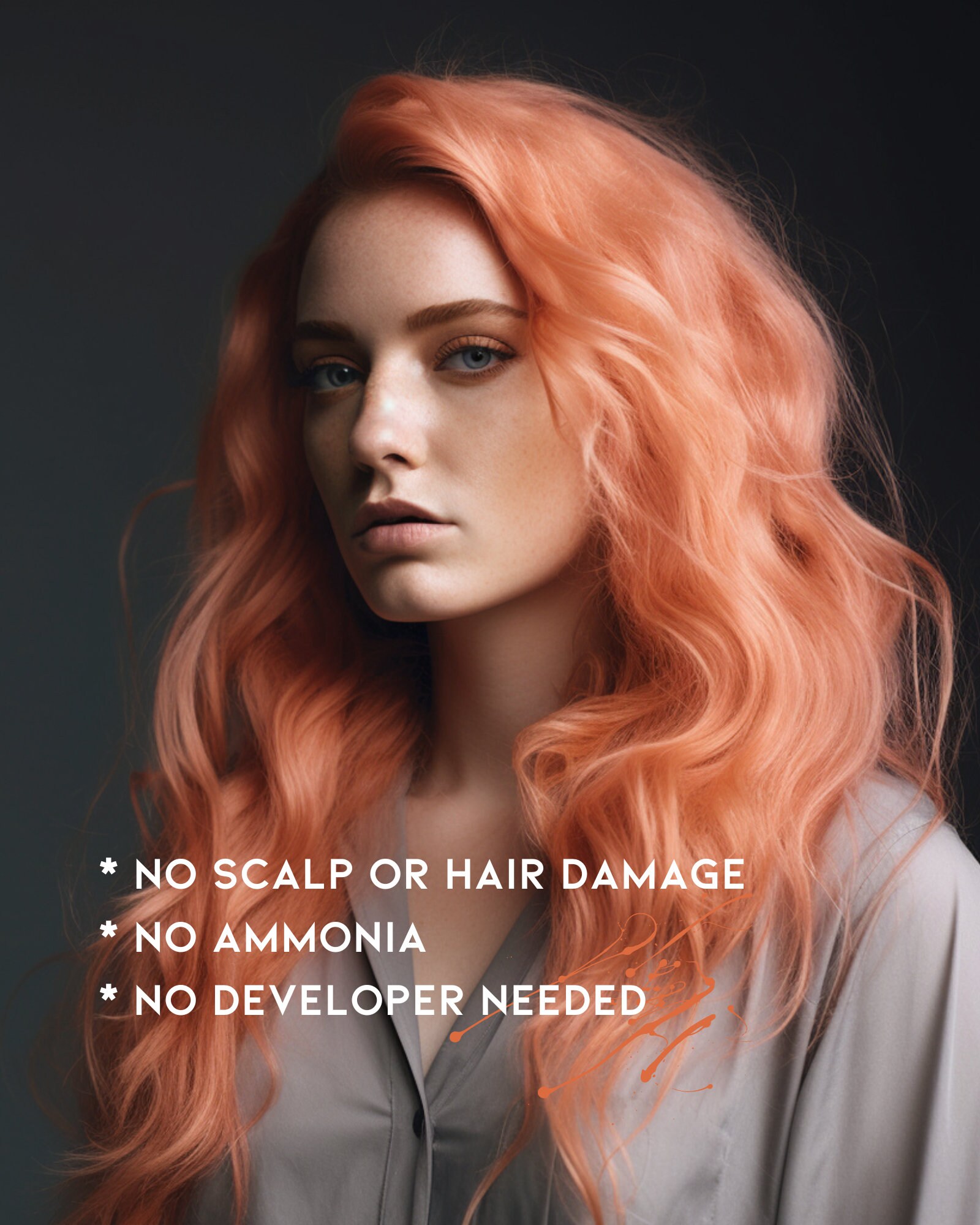 Pastel Peachy Orange Colorconditioner, Vivid Hair Color, Hair Dye, 200 ...
