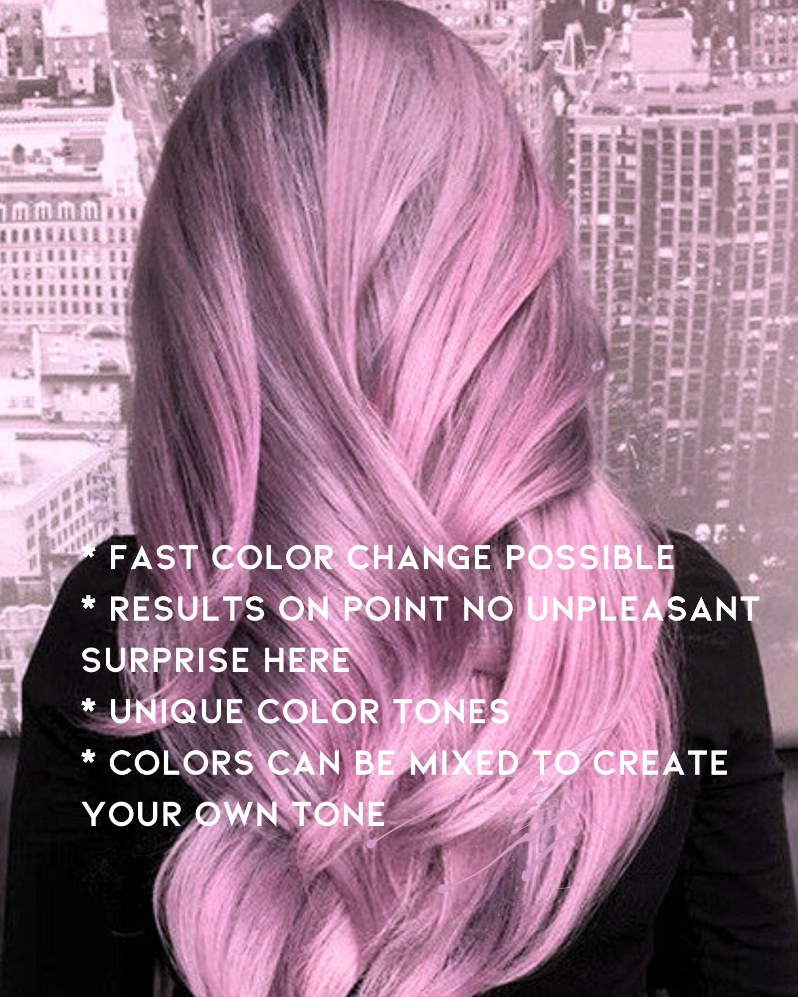 Pastel Silver Rose Hair Color, Damage-free Hair Dye 200 Ml - Etsy