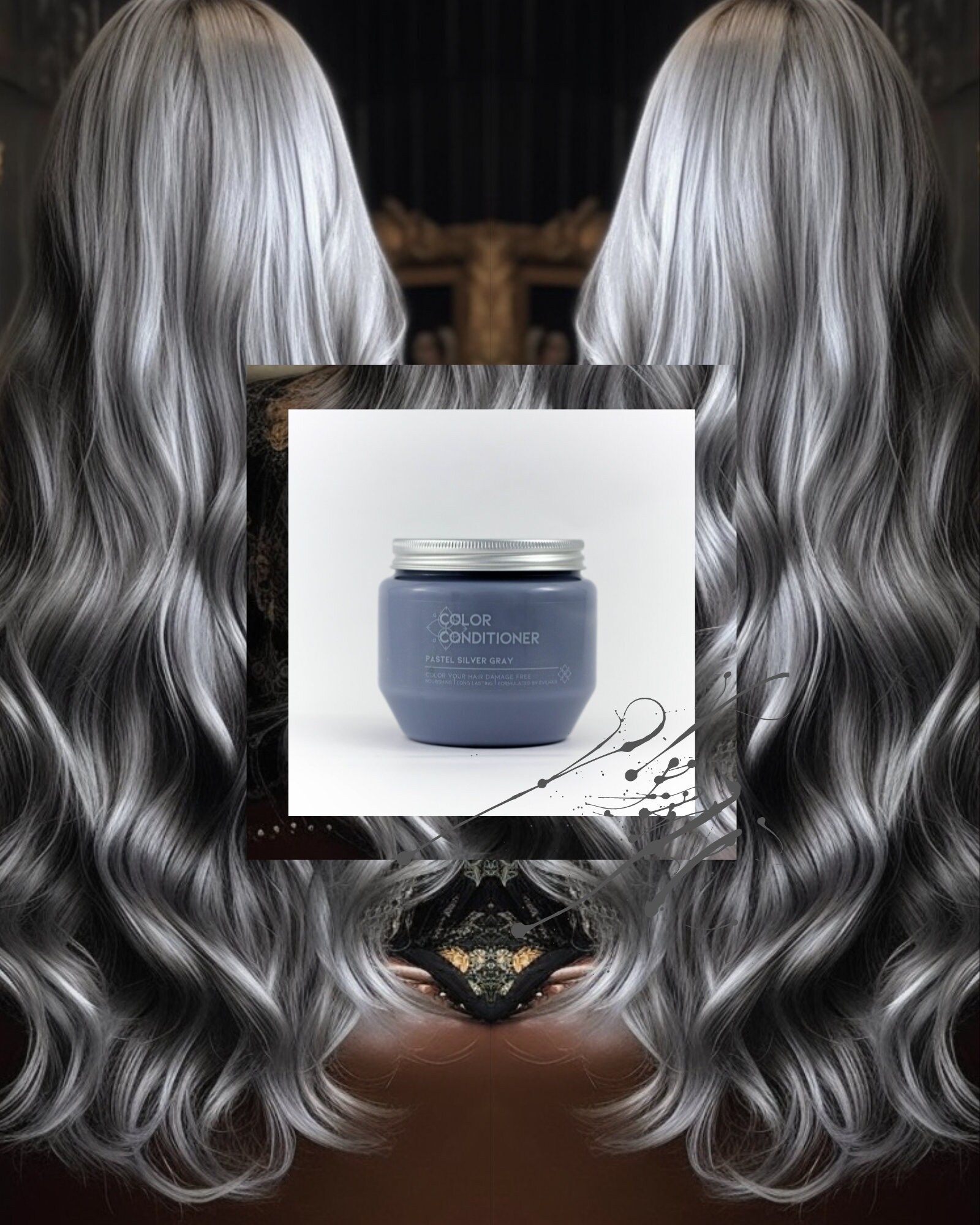 Pastel Silver Gray Hair Dye 100 Ml Etsy 5746