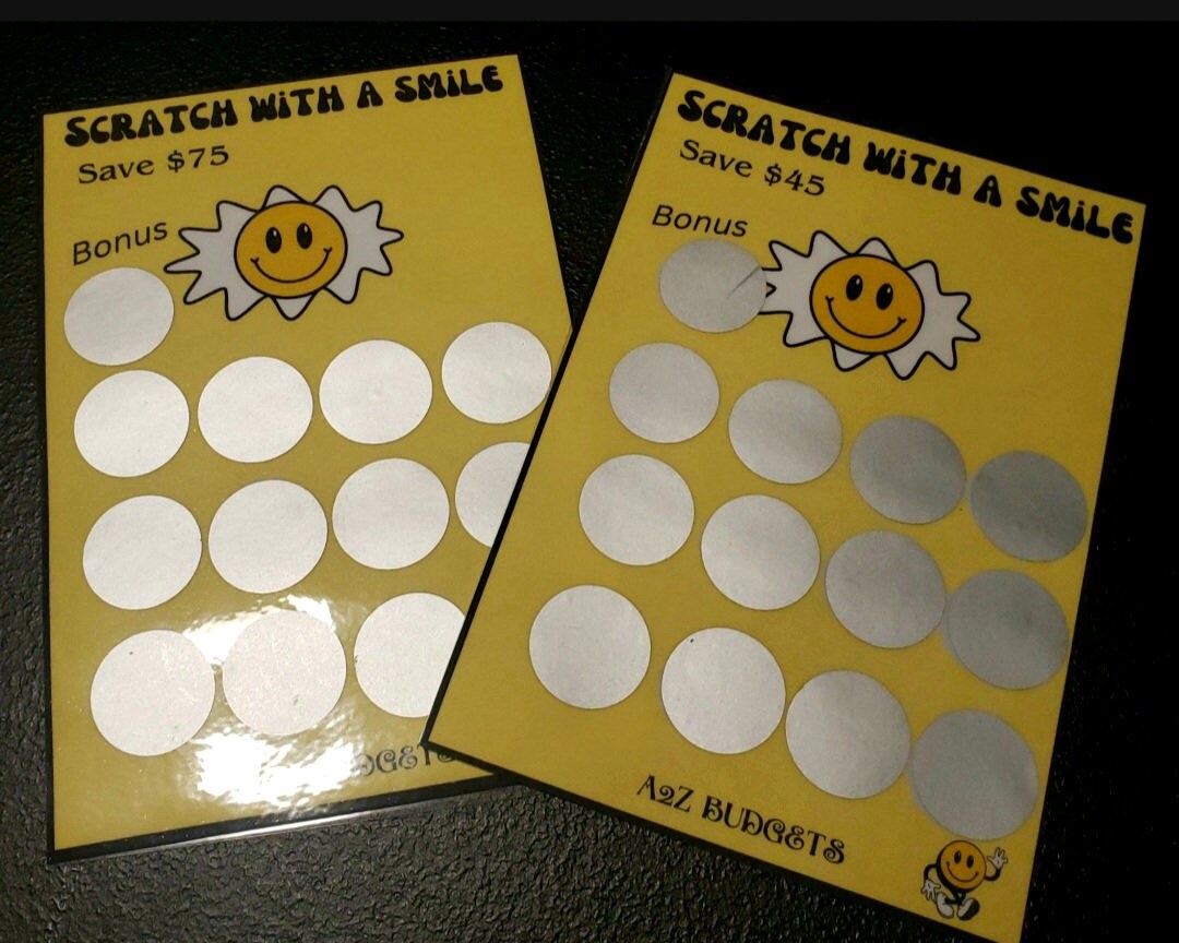 Scratch off Scratch With a Smile Savings Challenges - Etsy