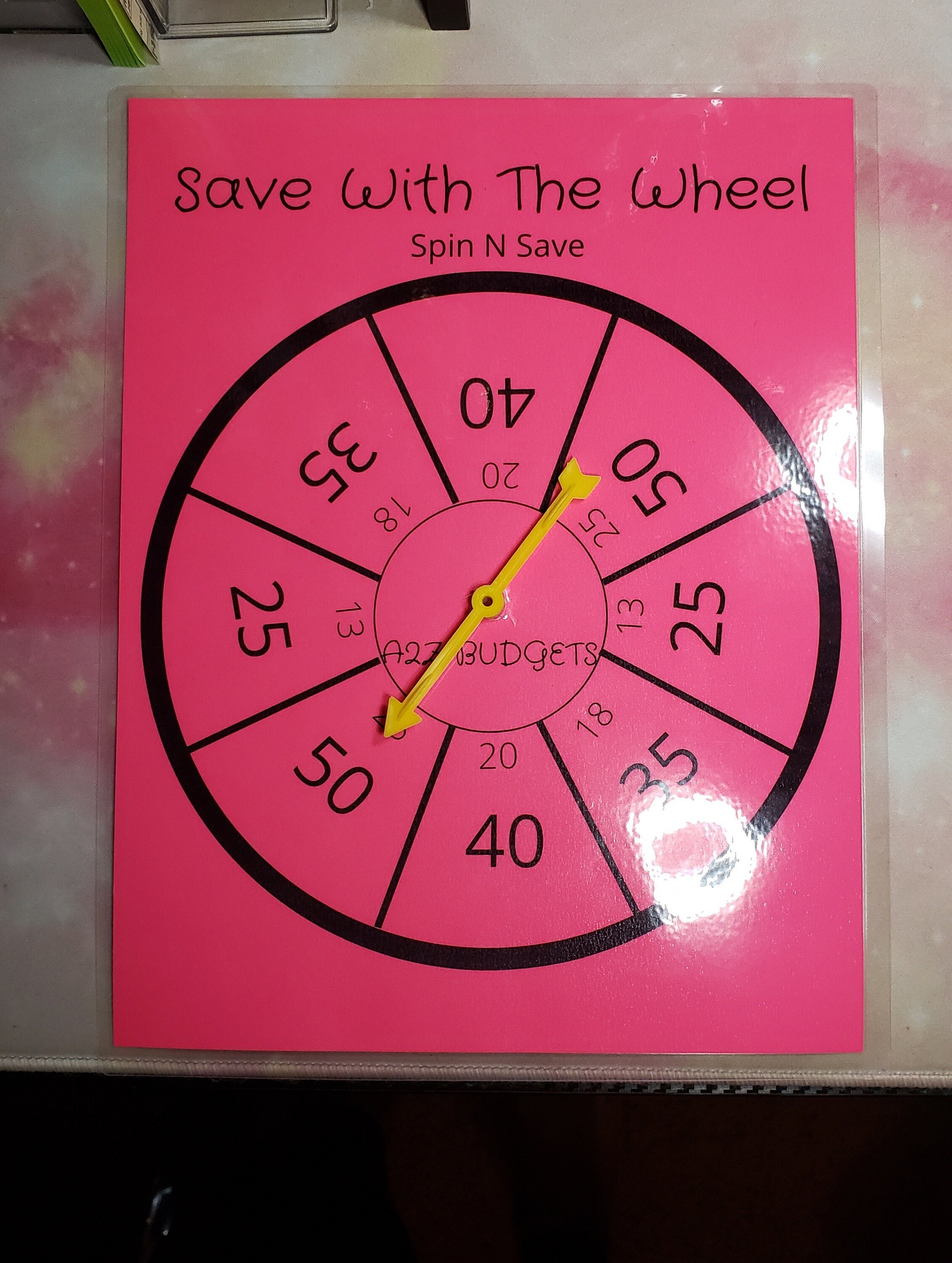 Spin the Wheel Savings Tracker Savings Challenges Cash Budgeting - Etsy