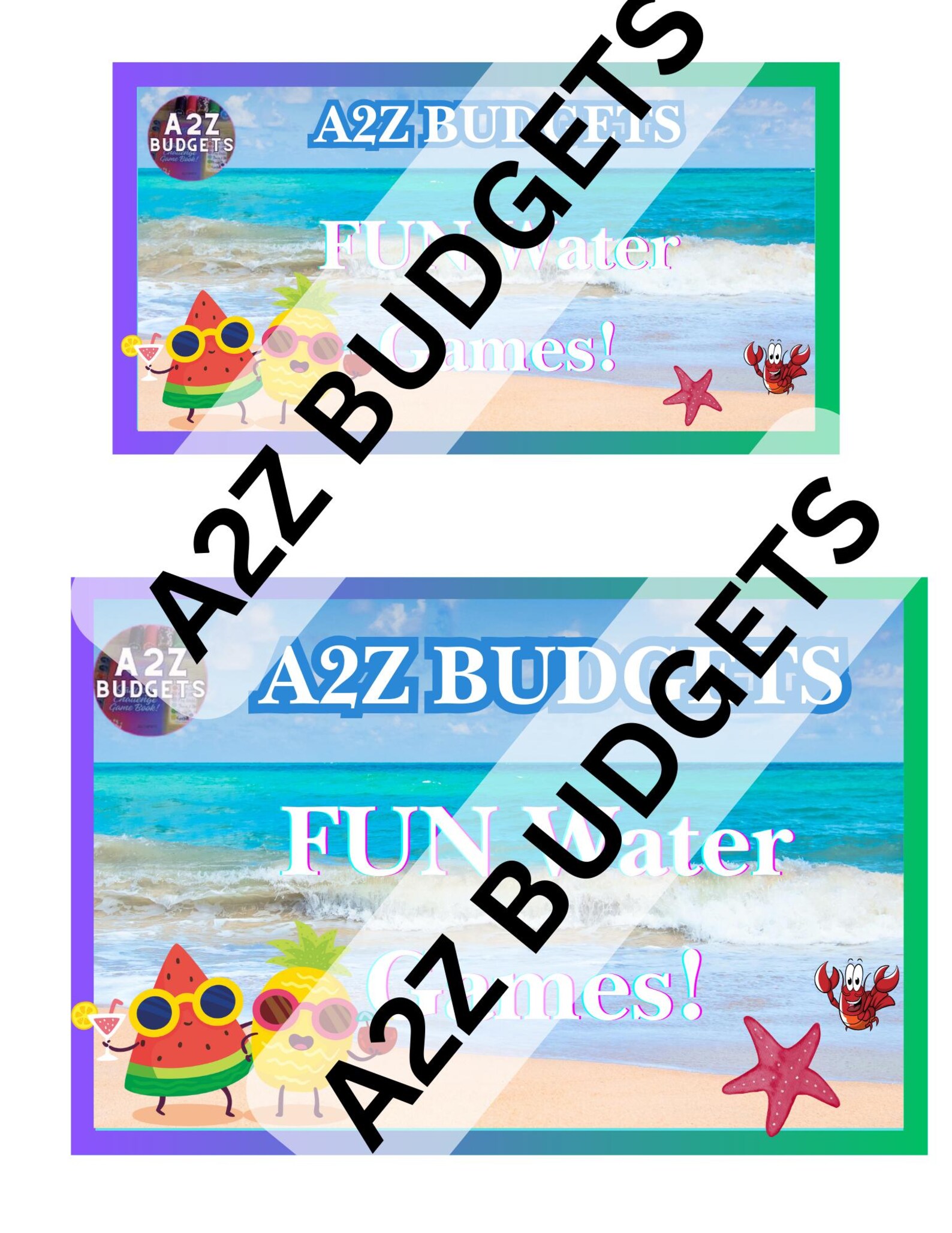 Fun Water Games Savings Challenges, Swimming, Go Fish, Dice, Water ...