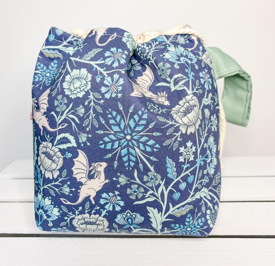 A Single Strand stitch Quest Quarter 1 Drawstring Project Bag With ...