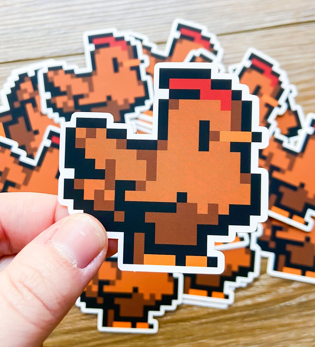 Pixel Chicken Sticker - Etsy