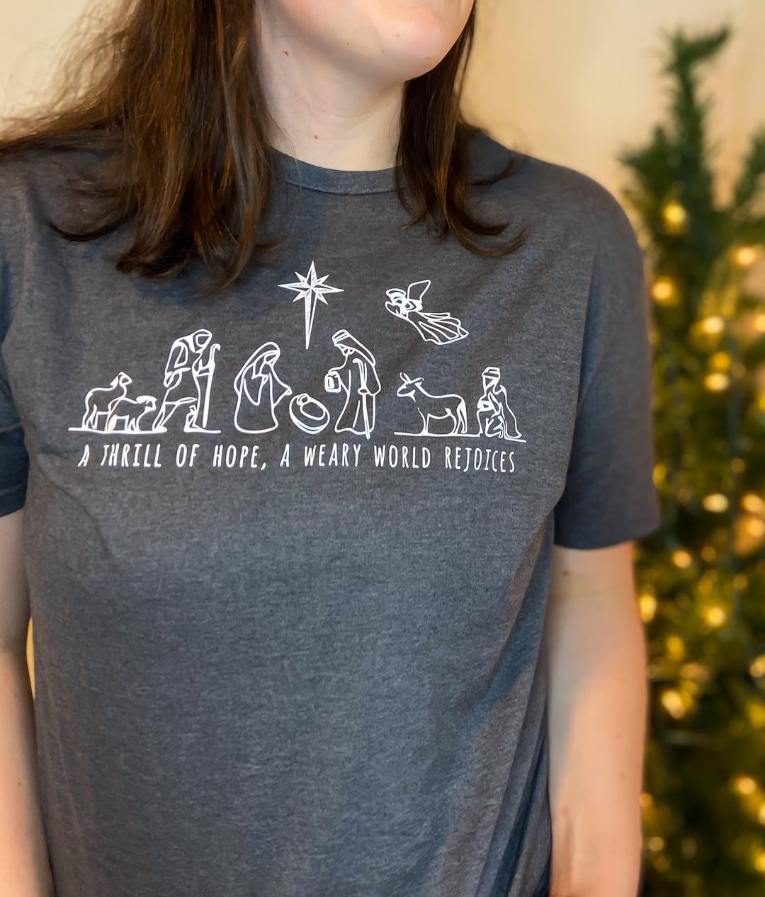 Nativity Holiday T-shirt - Etsy