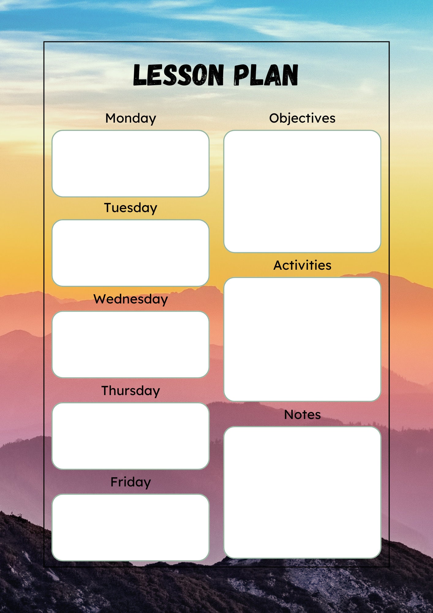 Editable Teacher Planner - Etsy