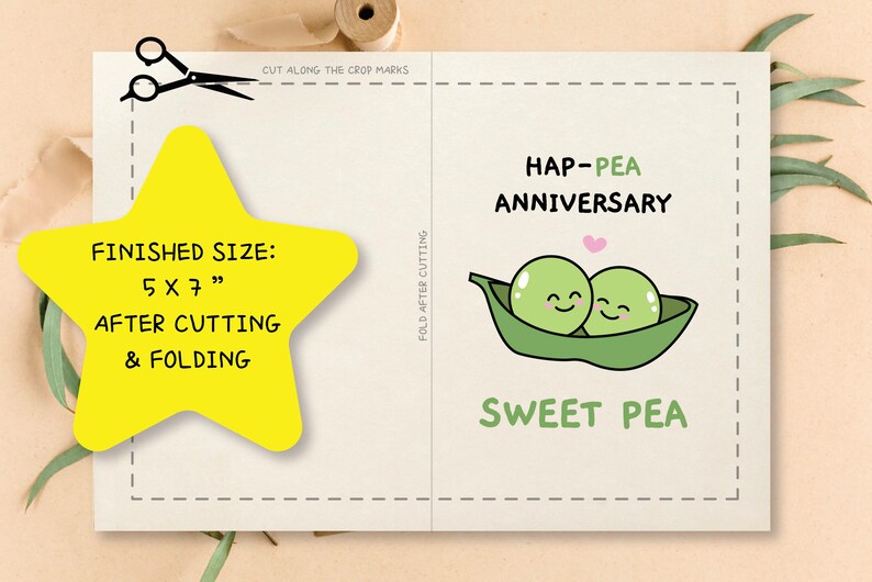 Pea - Happy Anniversary Card, Gifts for Him, Gifts for Her, Cute Gifts ...