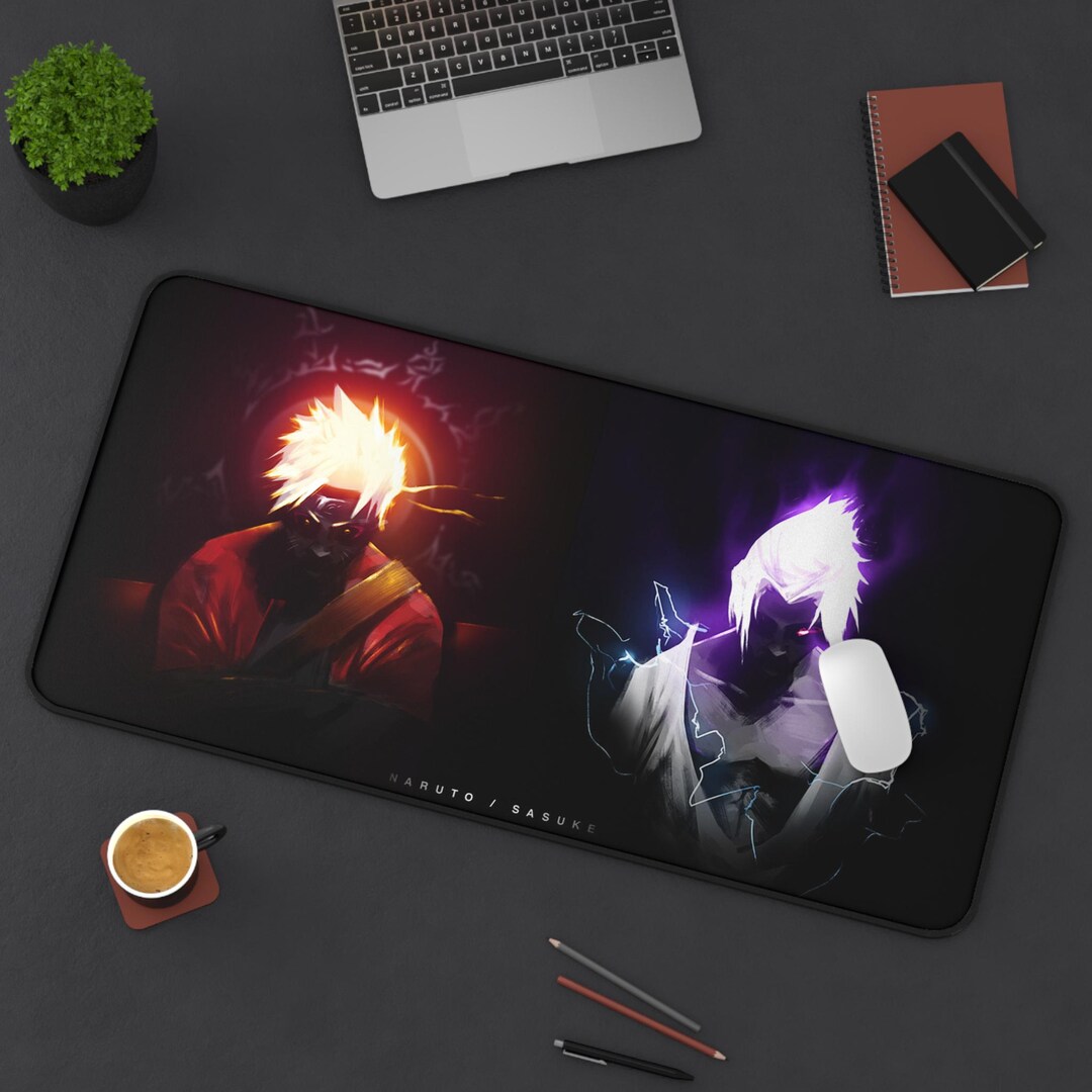 Naruto & Sasuke Desk Mat | Anime Naruto Gaming Mouse Pad | Large Panel ...