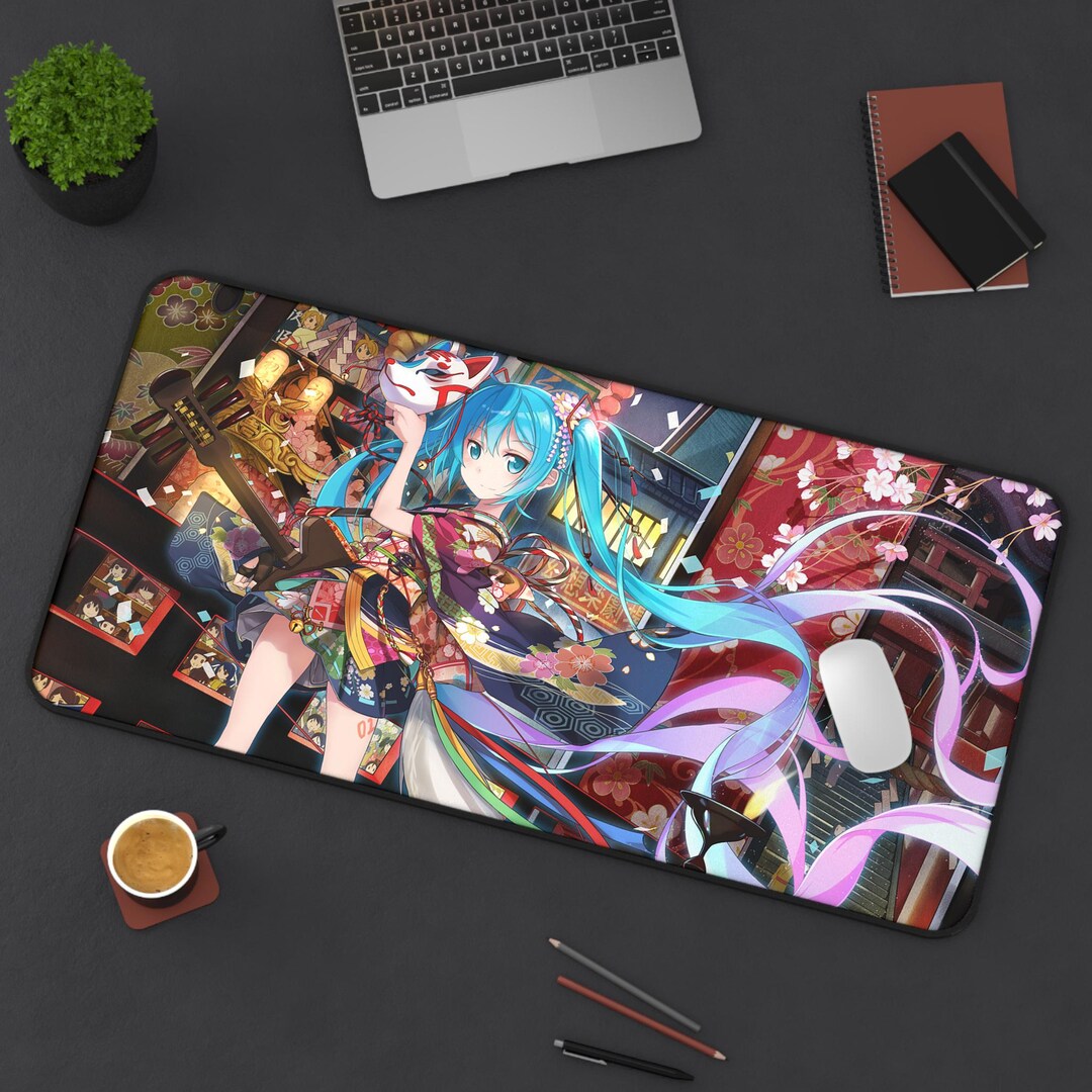 Hatsune Miku Desk Mat: Vocaloid Anime Gaming Mouse Pad - Etsy