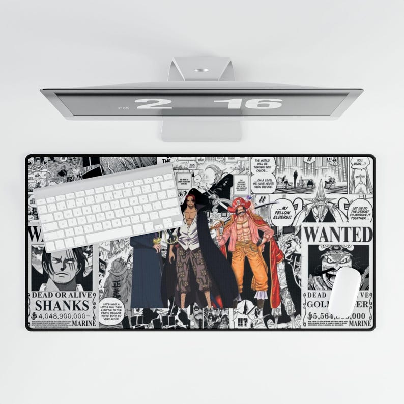 One Piece Manga Desk Mat: Shanks, Roger, Garling - Extended Anime Mouse ...