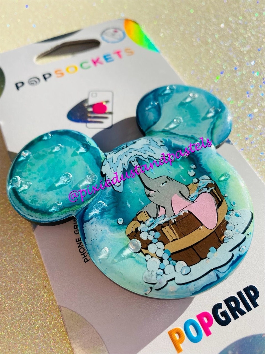 Bath Time With Dumbo! Our Favorite Flying Elephant Takes a Bath - Phone Accessory or Badge Reel ...