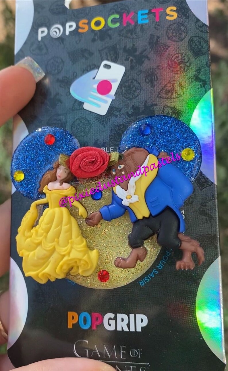 A Tale as Old as Time...belle and the Beast Phone Socket - Phone Grip ...