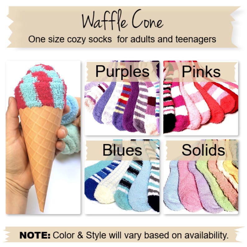 Ice Cream Cone Socks Gifts for Guests, Birthday Treats for Adults ...