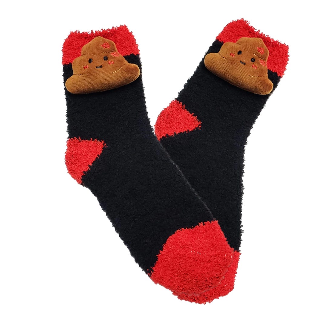 Funny Poop Socks – Gag Gift for Teens & Adults, Poop Plush Socks for ...