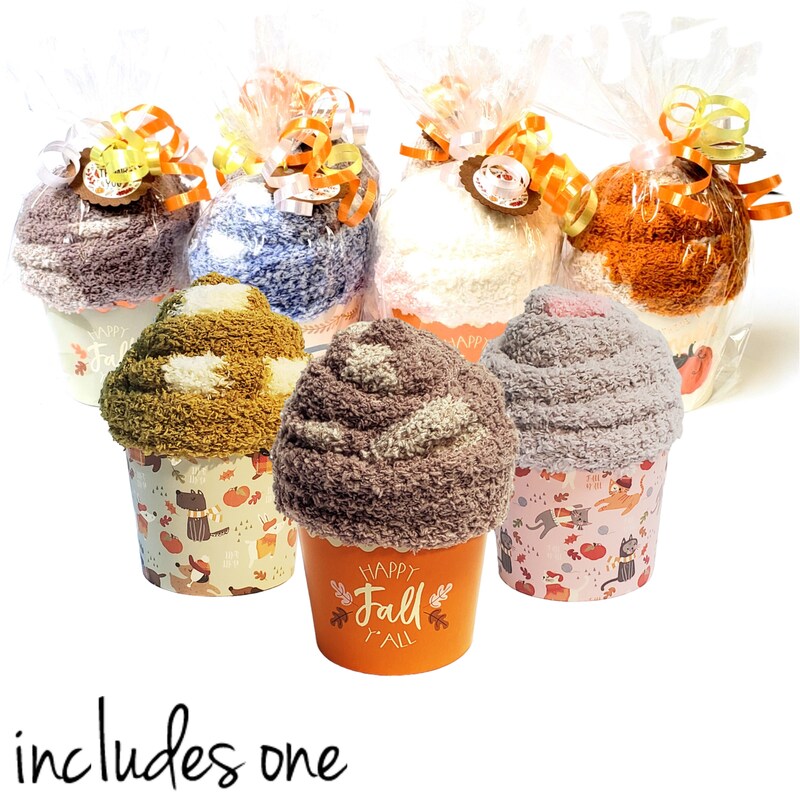 Fall Cupcake Socks - Etsy