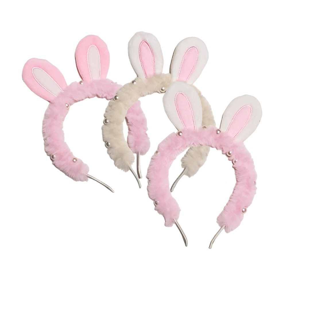 Girls Pink Easter Bunny Ears Headband Outfit, Kinds Easter Photography ...